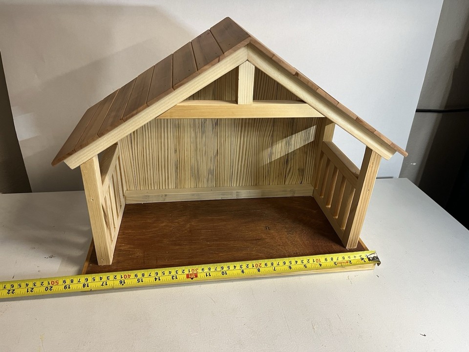 Wooden Nativity Manger Stable Empty Manger Only Handmade Christmas ...