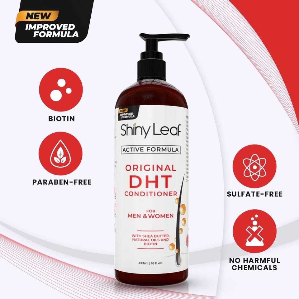 DHT Blocker Anti Hair Loss Shampoo and Conditioner set with Biotin (2 x ...