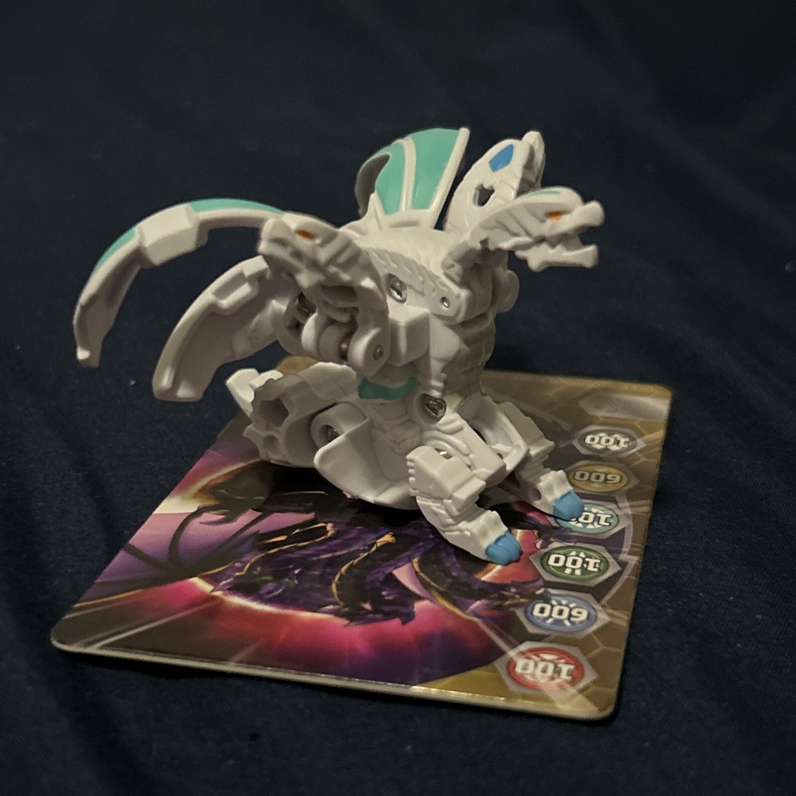 Bakugan Geogan Rising Spin Master White Haos Nillious B600 Anime ...