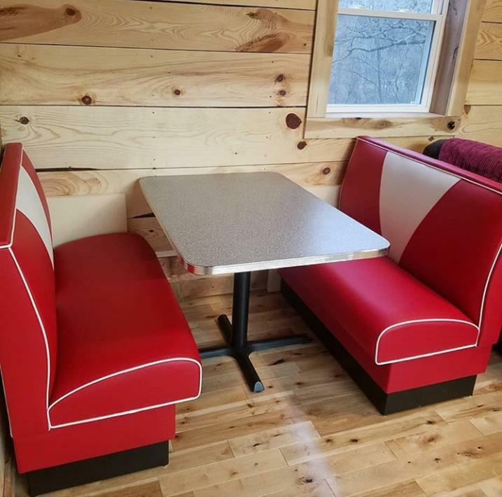NEW Custom Built Dinette Set Retro Booth V Back Style | eBay