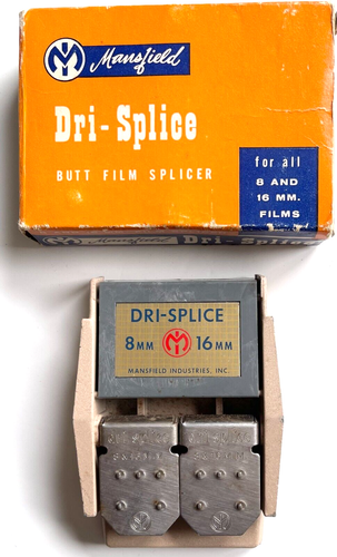 ORIGINAL VINTAGE MANSFIELD DRI-SPLICE 8mm & 16mm MOVIE FILM BUTT ...