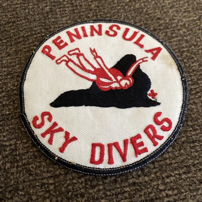 VTG PENINSULA SKY DIVERS Sew On Skydiving Patch | eBay