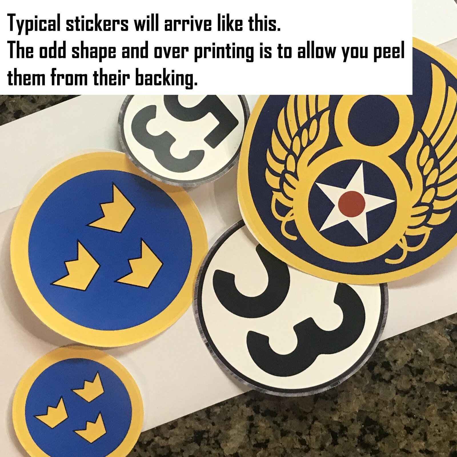 8 1942 US WW2 USA Roundel decal stickers 2x1" 2" 3" 4" included USAAF ...