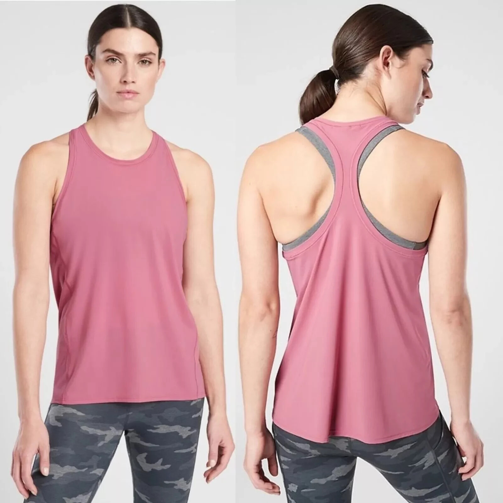 ATHLETA Ultimate Train Tank Top 530586 Sleeveless Racerback Shirt Pink ...