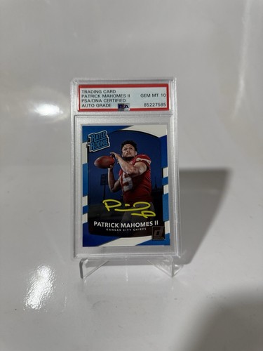 2017 Panini Donruss Rated Rookie Patrick Mahomes RC PSA 10 Auto GEM | eBay