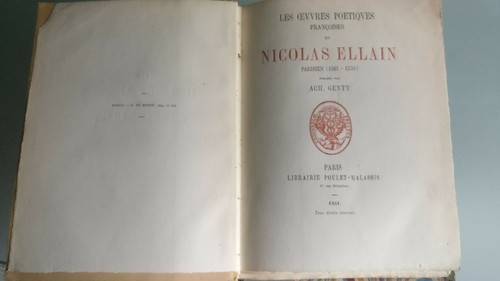 The Poetic Works Of Nicolas Ellain 1861 Printed In 355 Copies | eBay
