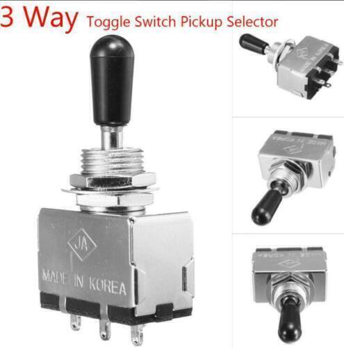 3 Way Toggle Switch Pickup Selector Black Tip Enclosed for Electric ...