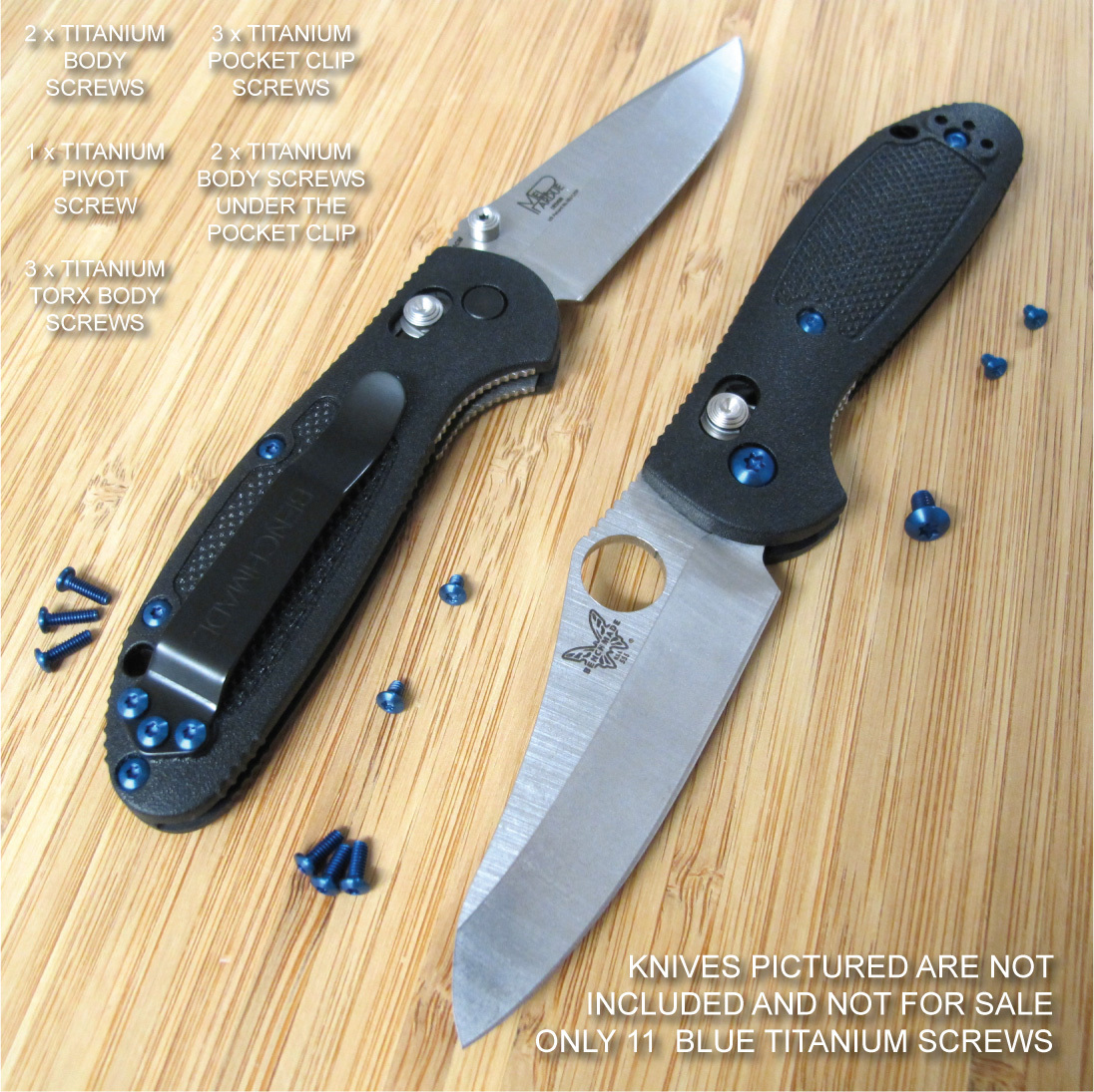 Benchmade 555 556 557 558 Mini Griptilian 11PC Replacement BLUE ...