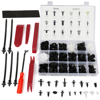 446x Car Body Pin Rivet Screw Push Fasteners Kit Trim Panel Bumper Clip ...