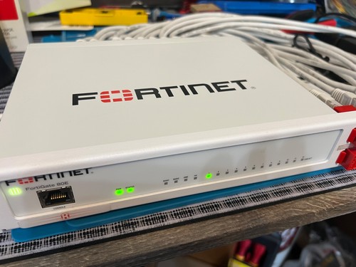 FORTINET FORTIGATE FG-80E FIREWALL Security Appliance AC Adapter Rack ...