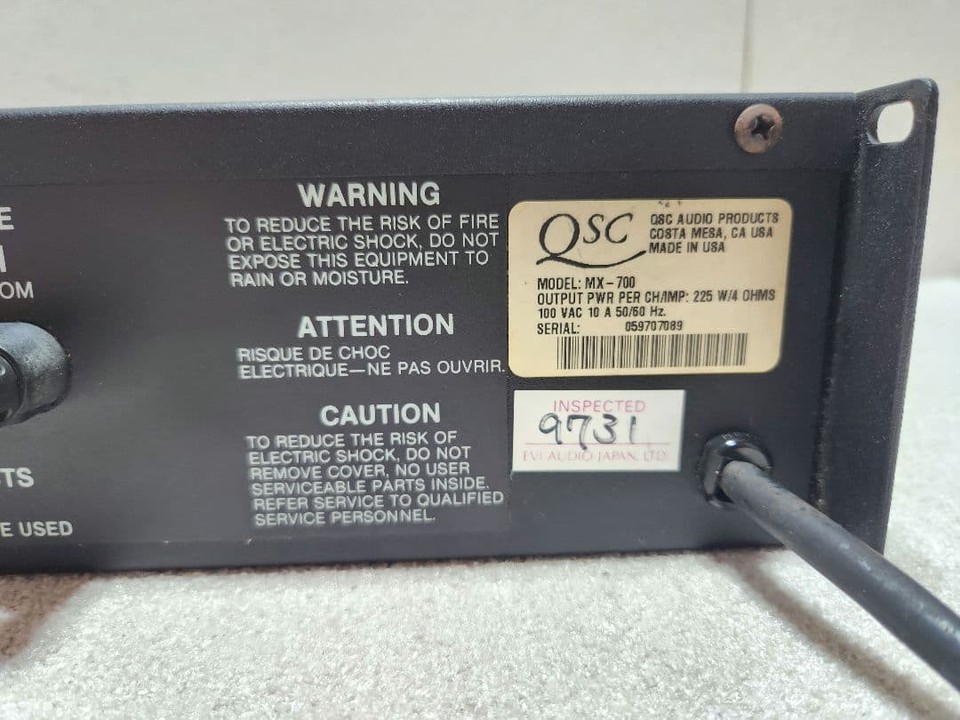 Qsc Mx 700 Stereo Amplifier Professional Power Amp As-is (Parts/repair ...