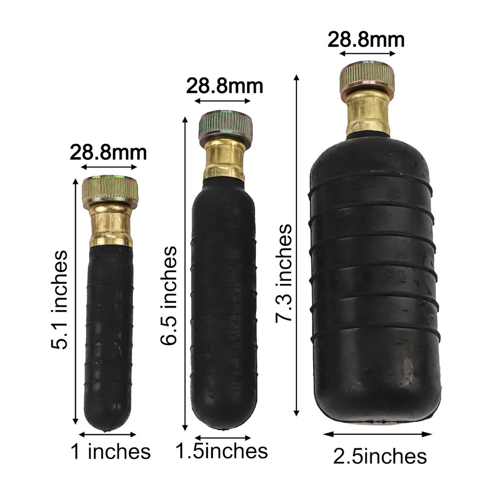 3 Piece Rubber Drain Bladder Kit for Pipes 1 to 6 Inches Water Powered ...