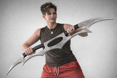 Star Trek Klingon Bat'leth -Polish Steel,true size metal replica bat ...