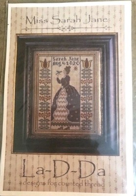 La D Da Miss Sarah Jane Counted Cross Stitch Pattern SAMPLER Lady ...