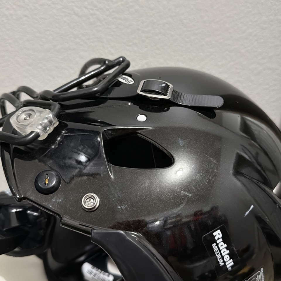 2023 Riddell Speed Icon All Black Sports Football Helmet Adult Medium ...