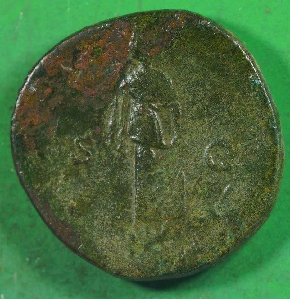 Roman Imperial ae Bronze Sestertius Coin of Antoninus Pius SPES @2116 ...