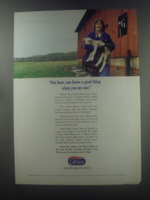 1998 Olean Cooking Oil Ad - Out here, you know a good thing when you ...