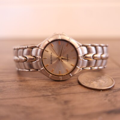 "RAVINIA" QUARTZ WOMAN'S WRIST WATCH 701504 {DIAMOND CUT GLASS FACE ...