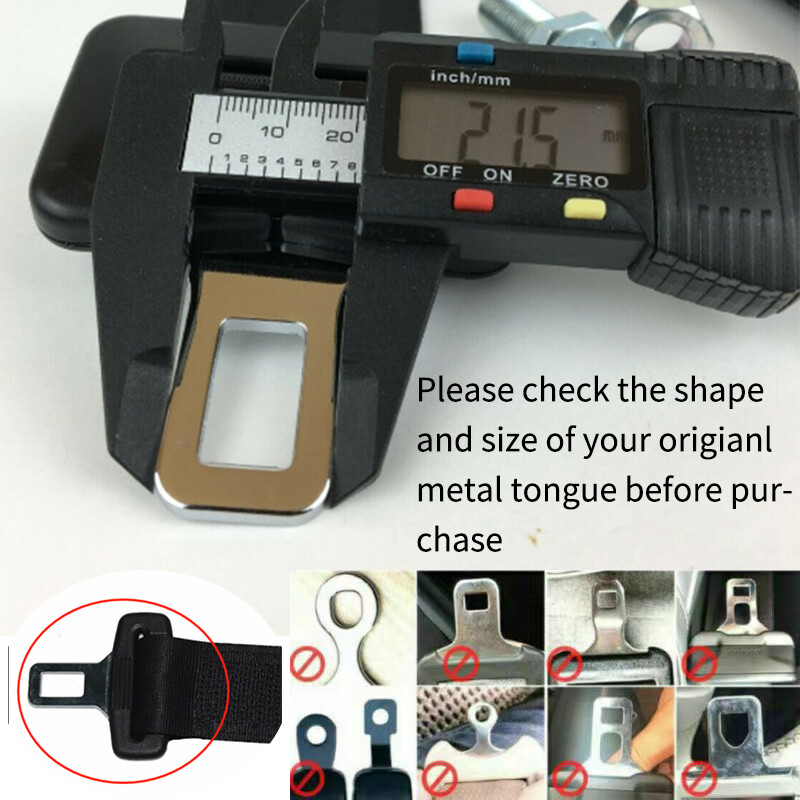 2X 25cm Wire Rope Stalk Seat Belt Buckle End Receiver Replacement ...