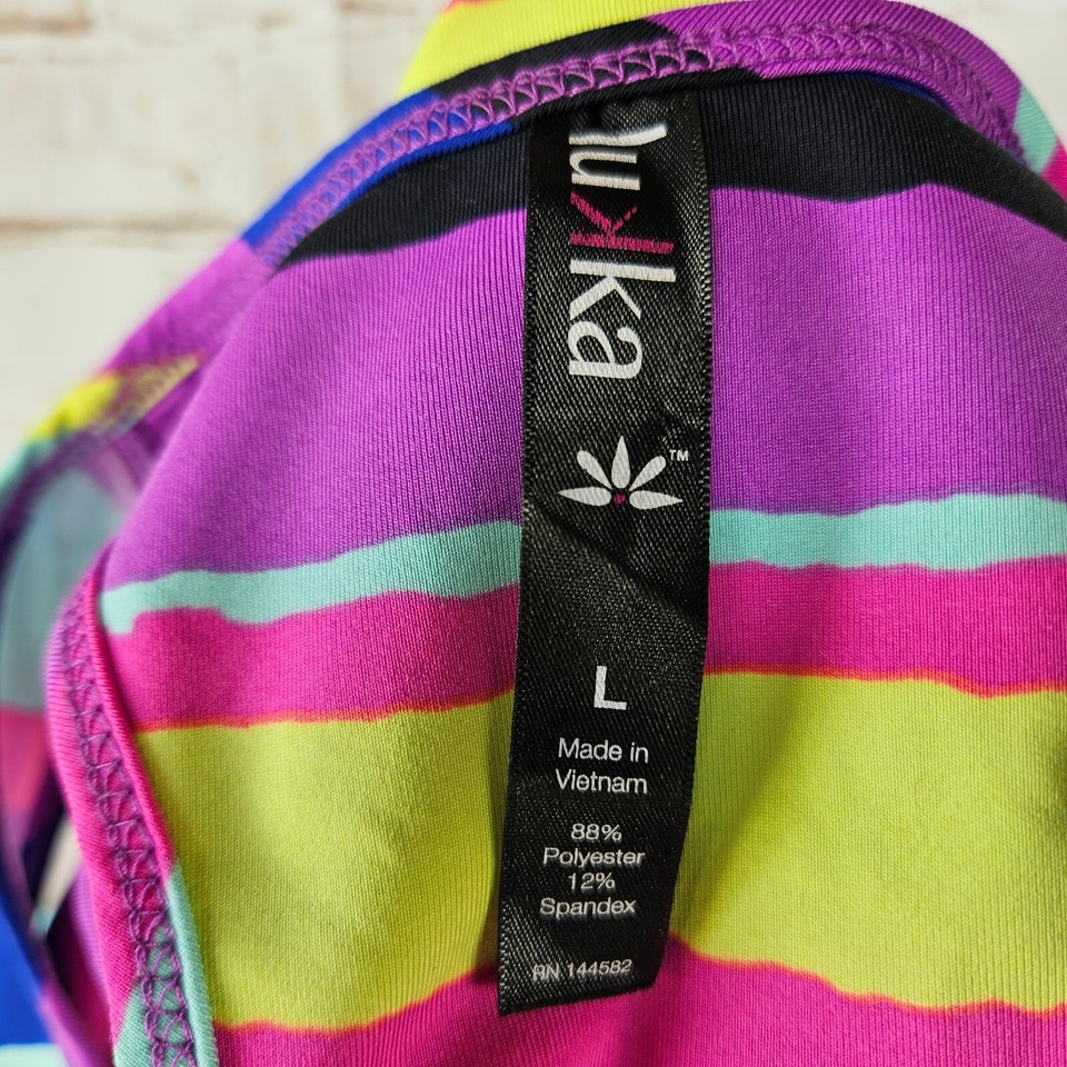 Lukka Size Large Multicolor Striped Racerback Tank Top Sleeveless ...