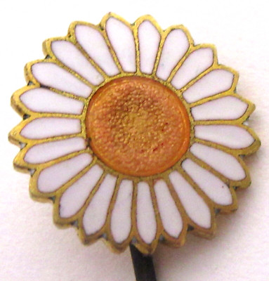 c. 1910 SUNFLOWER enameled figural stick pin stickpin KANSAS? + | eBay