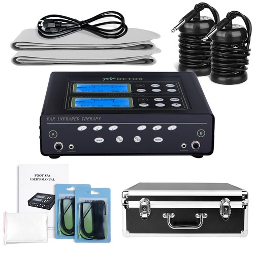 Dual Ionic Foot Bath Detox Spa Machine Set of Far Infrared Belt Ion ...