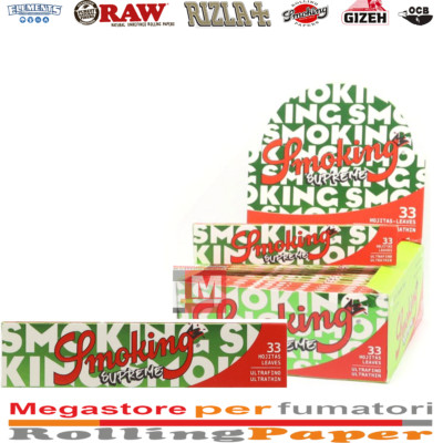 Smoking Supreme Cartine KS Ultra Sottili – 50 Libretti Lunghe Originali ...