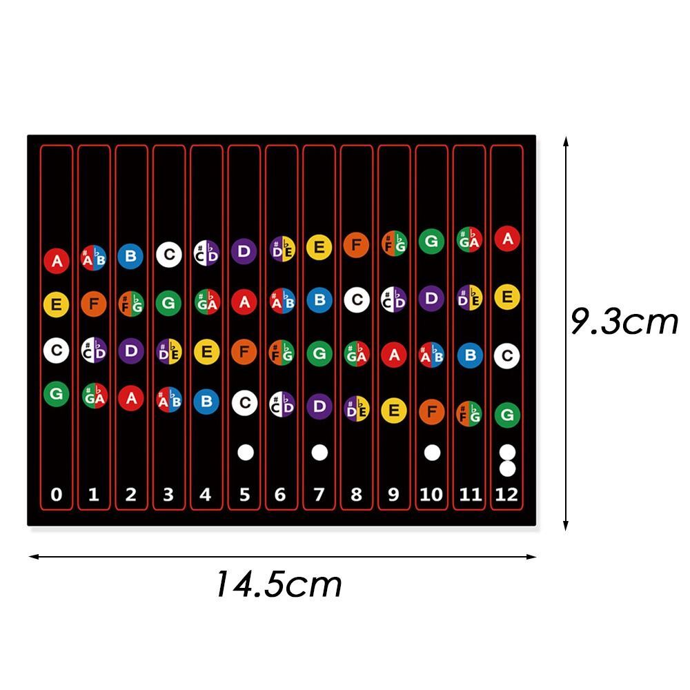 Frets Decals Ukulele Labels Sticker Guitar Fretboard Notes Fretboard ...