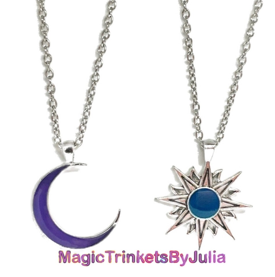Twitches Necklaces Moon Sun Pendant Matching Friendship Necklaces | eBay