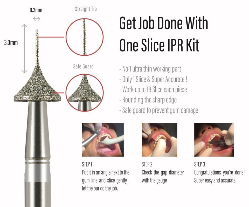 IPR Dental Bur Kit for aligner and invisalign 0.3/0.4/0.5 IPR+Polishers ...