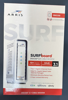 Arris SURFboard SB8200 DOCSIS 3.1 Gigabit Cable Modem 612572215760| eBay