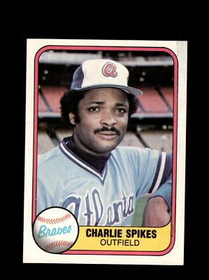 Atlanta Braves Charlie Spikes #259 Fleer Baseball Near Mint or Better ...