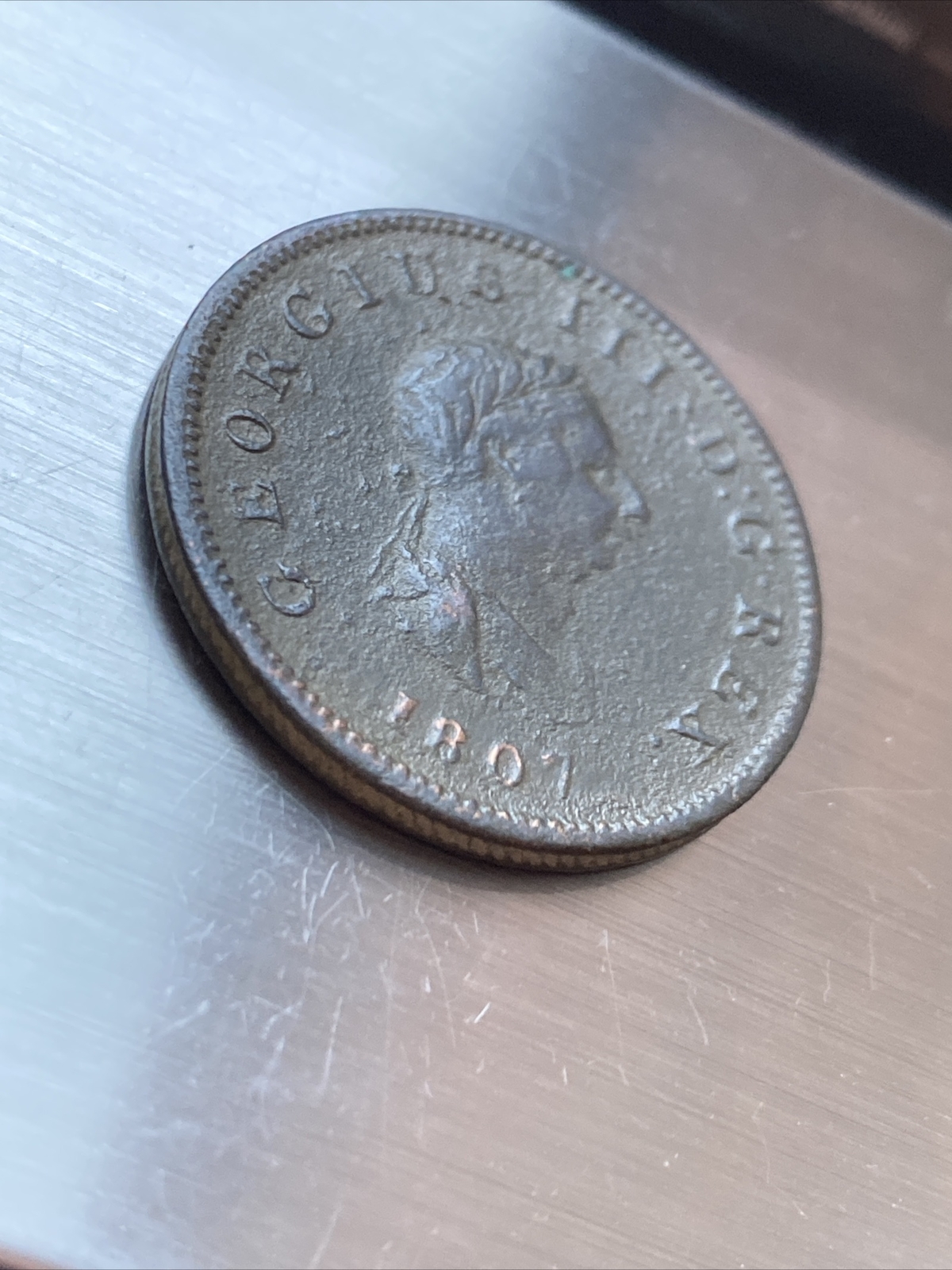 George III 1807 Half Penny Coin (Good Detail GRADE (RARE BRITISH COIN ...