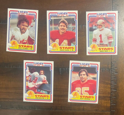1984 Topps USFL Philadelphia Stars 5 Card Team Lot w/ Rookie Stars ...