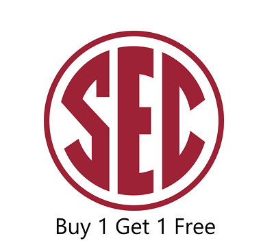 SEC Football Logo Vinyl Decal Wall Window Glass Buy 1 Get 1 Free ...