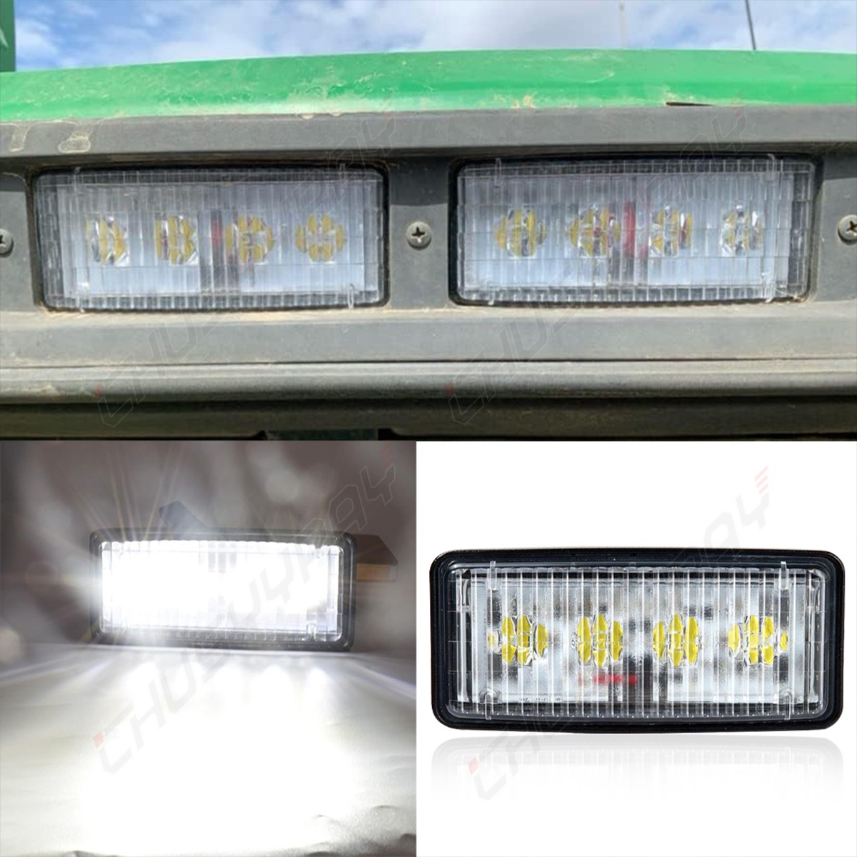 2x 30W LED Work Lights Headlights For John Deere 7210,7600,7510,6400 ...