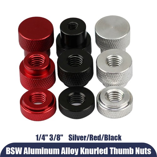 1/4" 3/8" Aluminum Alloy Knurled Thumb Nuts Hand Grip Knob Nut,TPZ ...