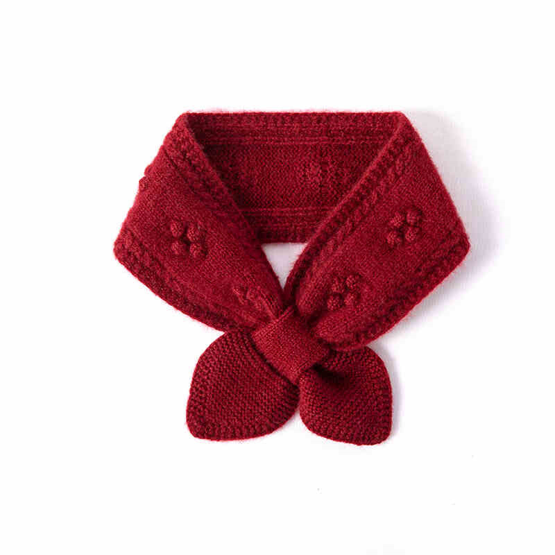 Winter Lady 100% Knit Pure Cashmere Kerchief Short Scarf Decoration ...
