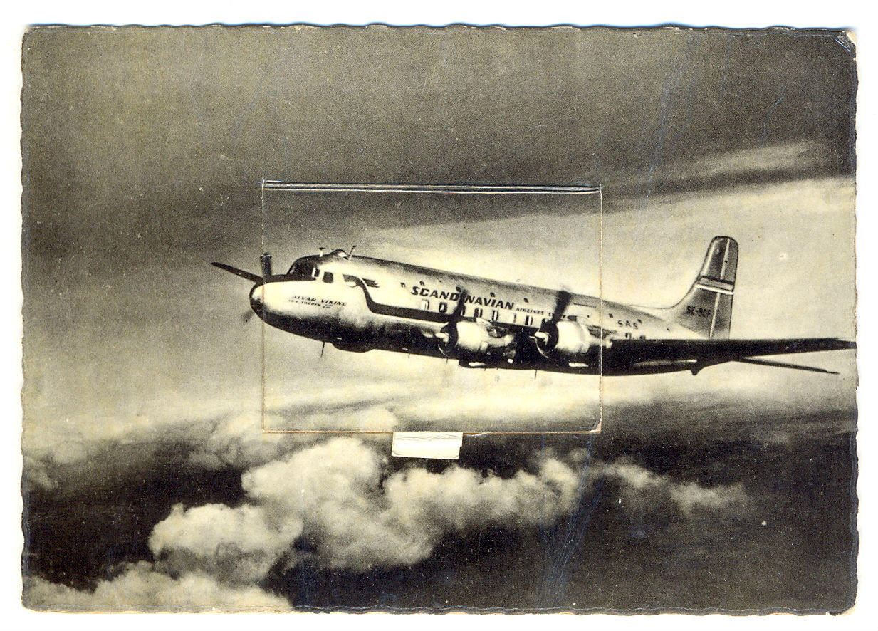 1950s SAS Scandinavian Airlines DC-6 SE-BDF Alvar Viking Photo Postcard ...