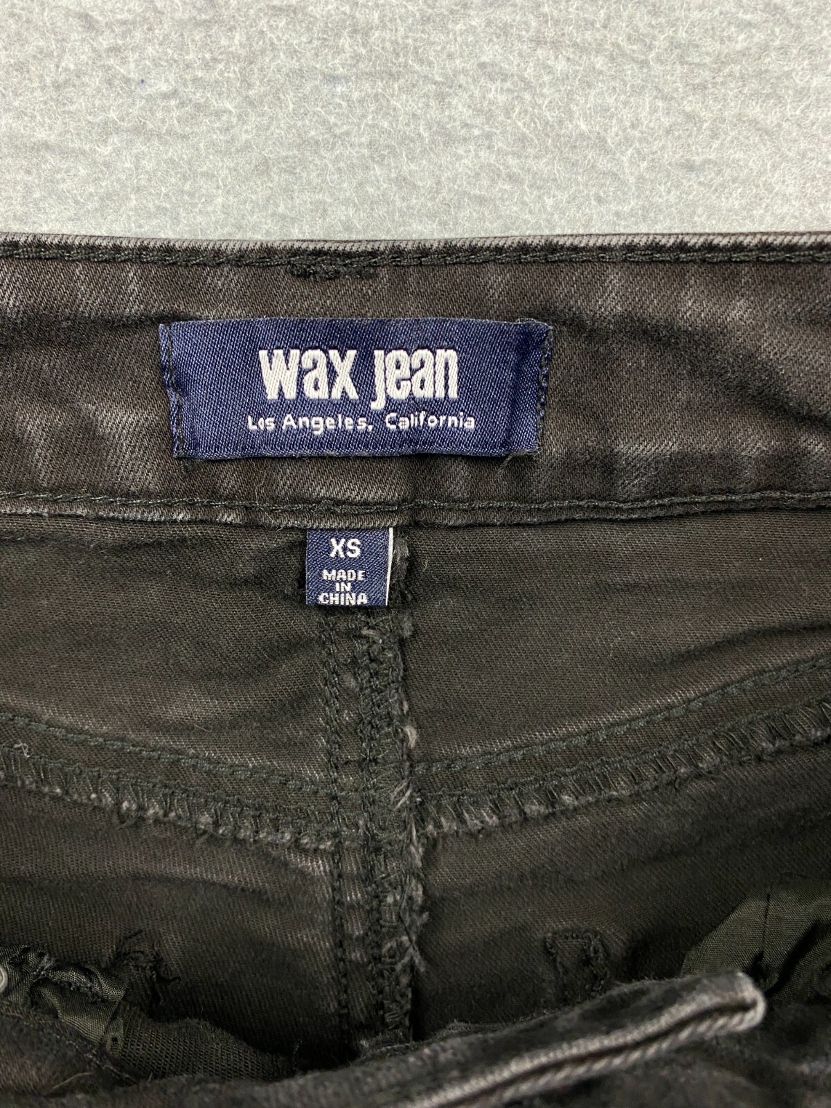 WAX JEAN Women's Size XS w24 Black Denim Distressed Cut-off Jean Shorts ...