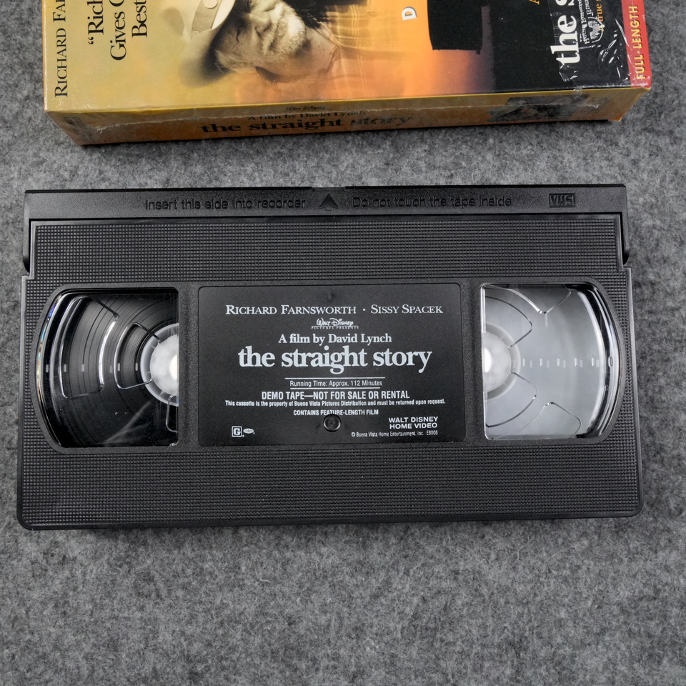 The Straight Story VHS Promo Screener David Lynch Demo Tape Promotional ...