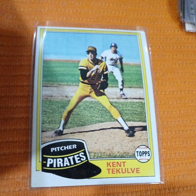 1981 Topps 695 Kent Tekulve Pittsburgh Pirates Baseball Card | eBay