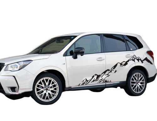 2PCS Graphic Vinyl Mountain Car Sticker For Subaru Forester Side Door ...