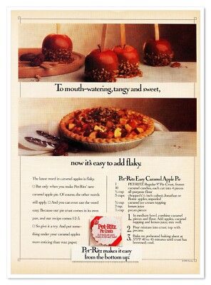 Pet-Ritz Pie Crusts Caramel Apple Pie Recipe Vintage 1992 Print ...