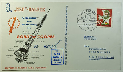 1963 Germany NZR Rocket Gordon Cooper Stuttgart - Lower Reine Space ...