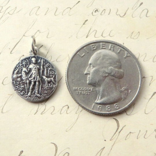 St Hubert / St Roch Medal - Sterling Silver Antique Replica - Novo-Pak ... St Hubert / St Roch Medal - Sterling Silver Antique Replica - Novo-Pak ...