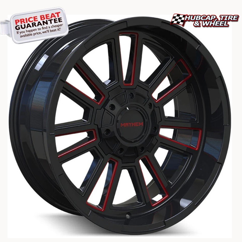 Mayhem Apollo 8115 Gloss Black/Prism Red Mil - 20X9 - 8x170 BP, 0MM Ofs ...