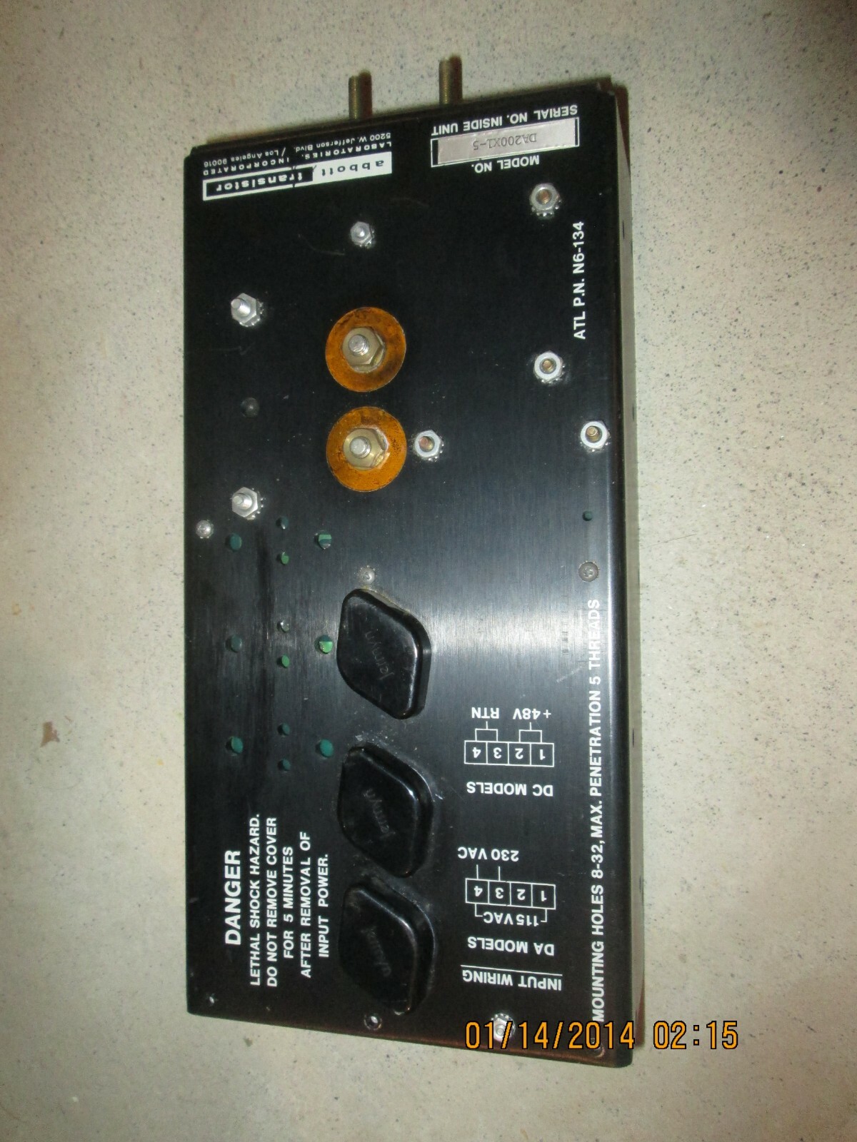 AC/DC MIL POWER SUPPLIES: +/15 DA100-15, DUAL +5 DA200X05-5, +5 VDC ...