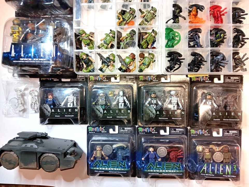 Minimates Aliens Lot 62 Figures APC Colonial Marines Alien Queen + Rare ...