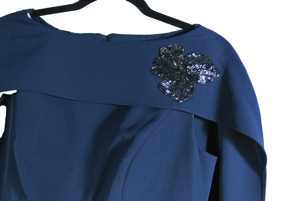 NEW, Kay Unger ALEXANDRIA GOWN in Navy Size 6 #LD0115 | eBay